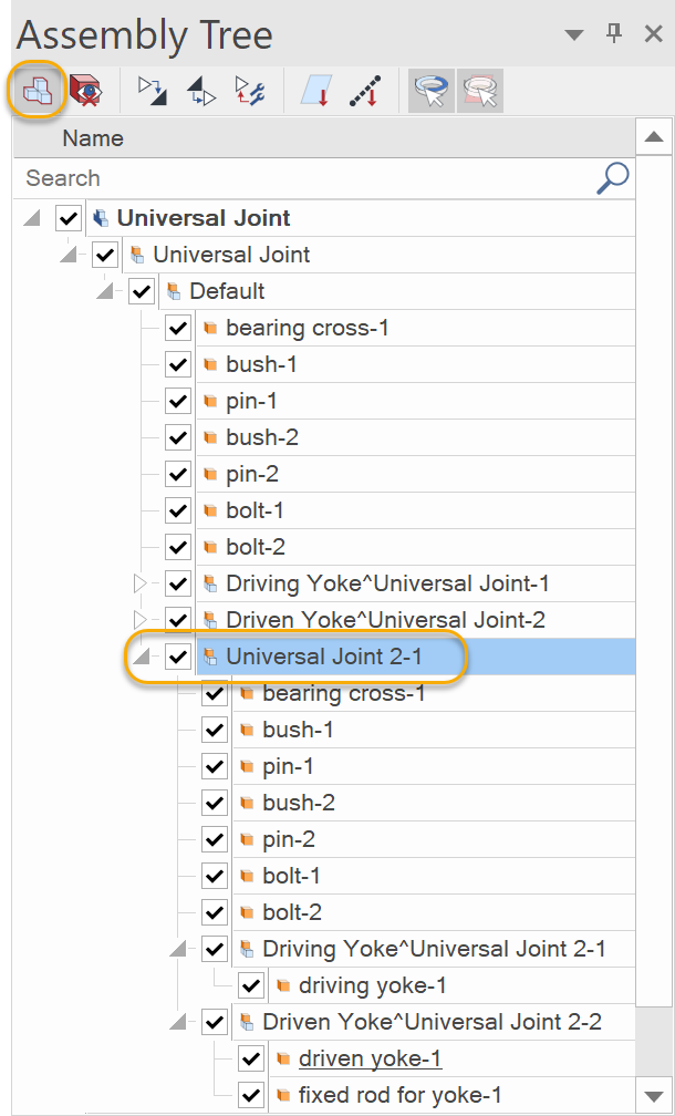 Using the Assembly Tree pane